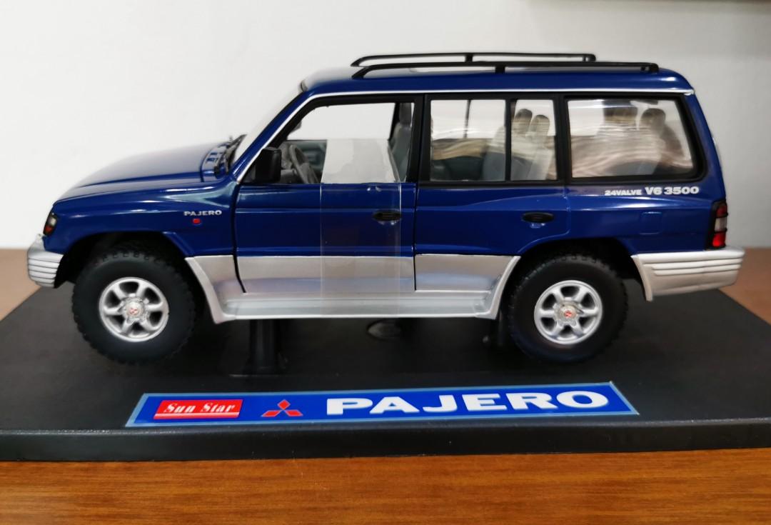 1/18 Mitsubishi Pajero Fieldmaster Diecast Scale Model Toy Car Blue ...