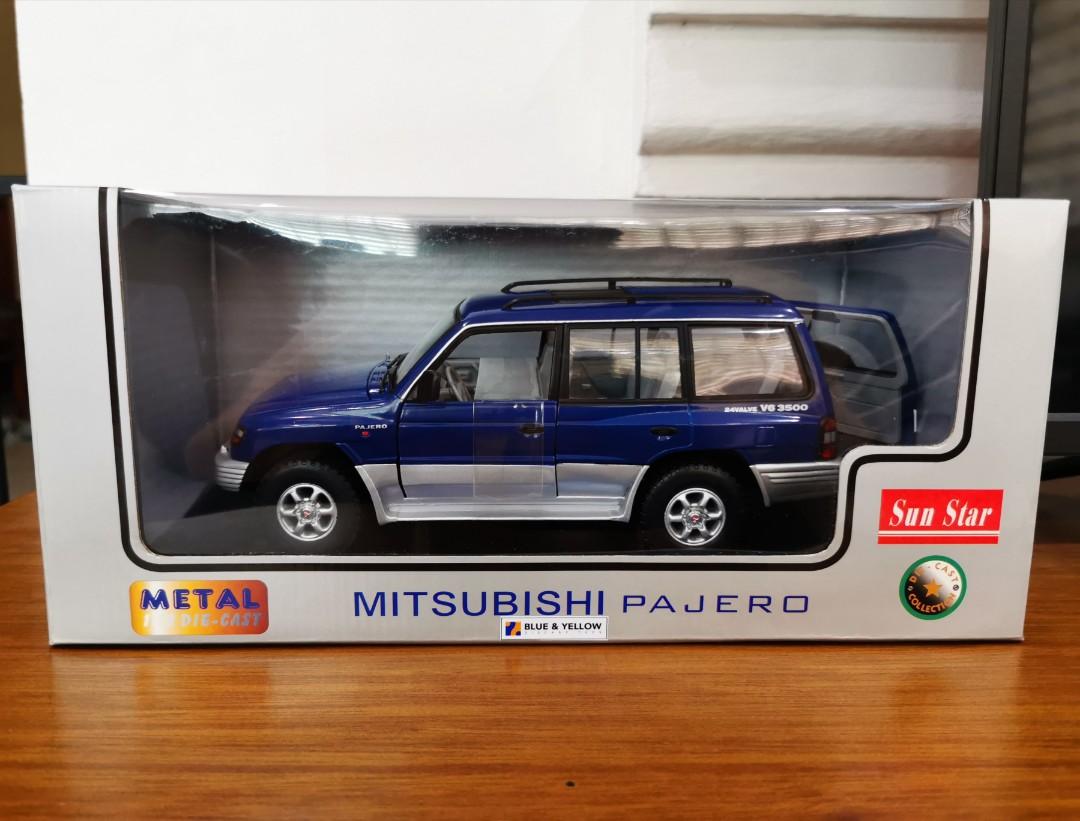 1/18 Mitsubishi Pajero Fieldmaster Diecast Scale Model Toy Car Blue ...