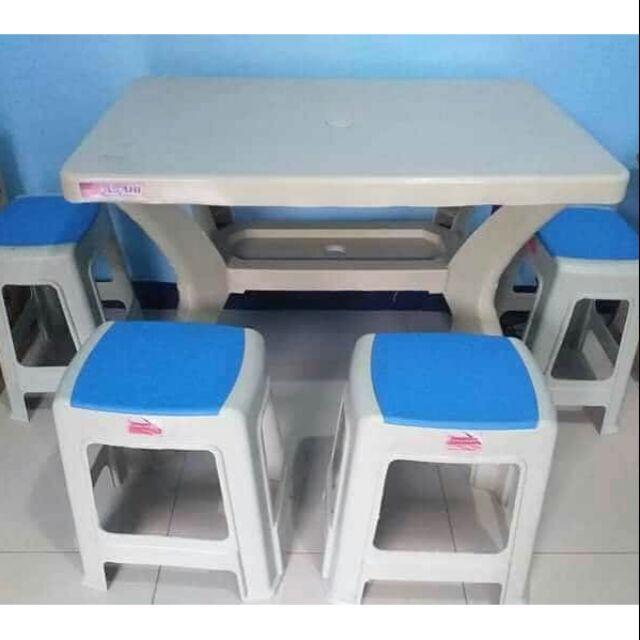 4 Seater Monoblock Plastic Table and Chair, Furniture & Home Living ...