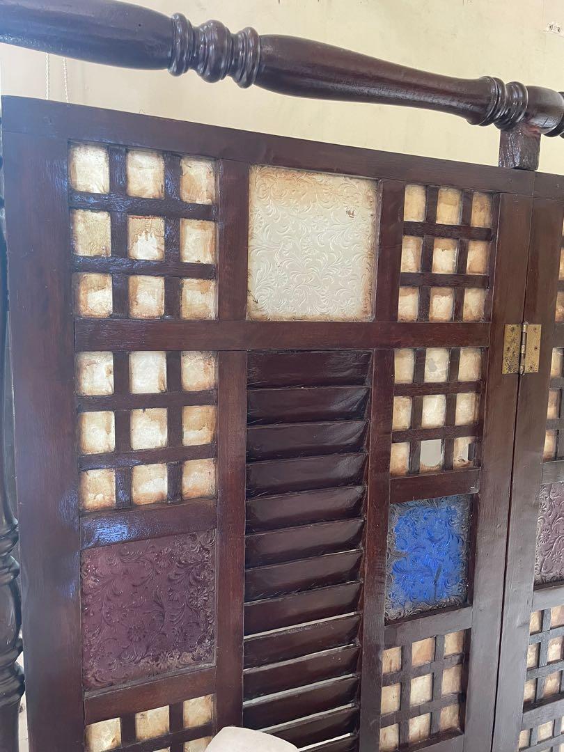 Large Capiz 2 Panel Divider/ Partition, Furniture & Home Living, Office ...