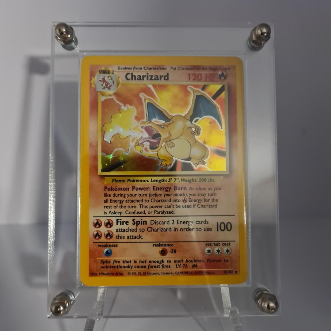 BASE SET CHARIZARD 4/102, Hobbies & Toys, Toys & Games on Carousell