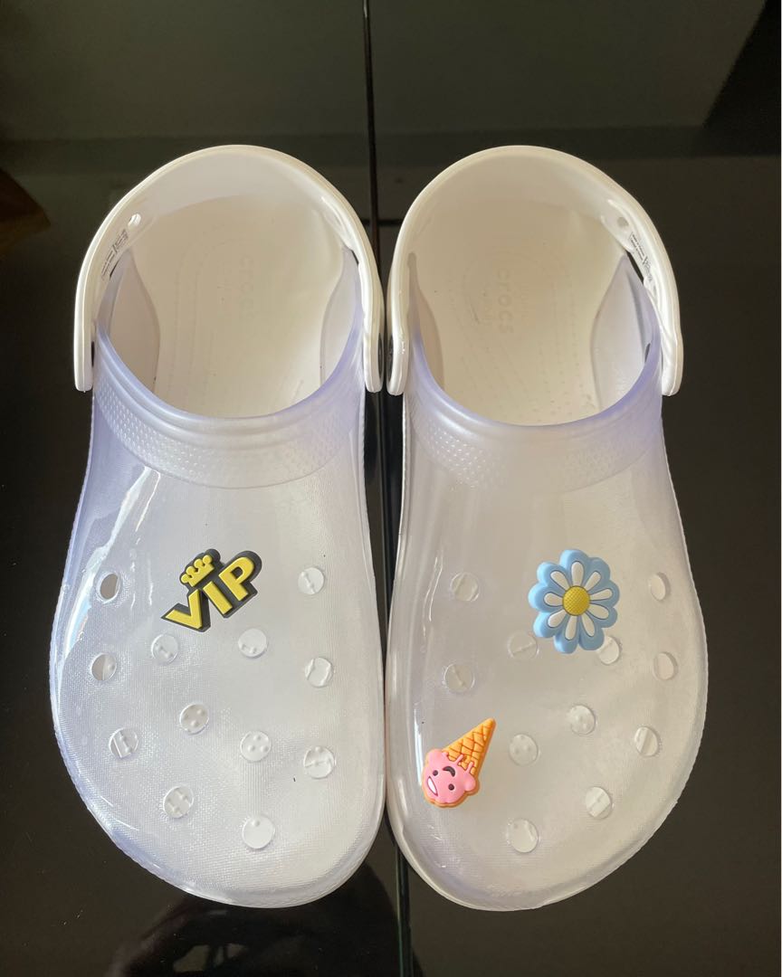 Crocs Classic Translucent, Women's Fashion, Footwear, Slippers and ...