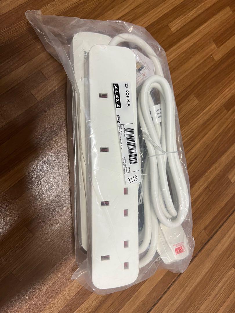Extension Cable 4-Way Socket IKEA Koppla (1 pc), TV & Home Appliances ...