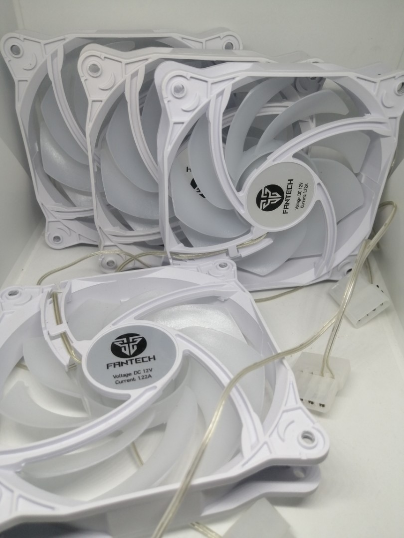 Fantech CORE FC-120 white RGB fan x4, Computers & Tech, Parts ...
