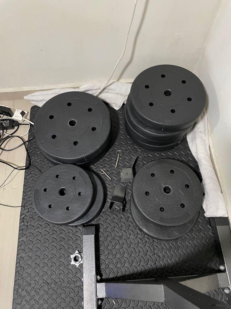 FULL HOME GYM SET, Sports Equipment, Exercise & Fitness, Weights ...