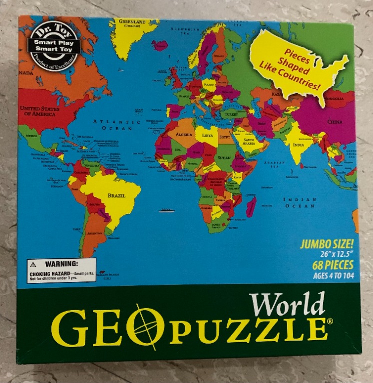 GeoPuzzle World, Educational Geography Jigsaw Puzzle, Ages 4 and up ...