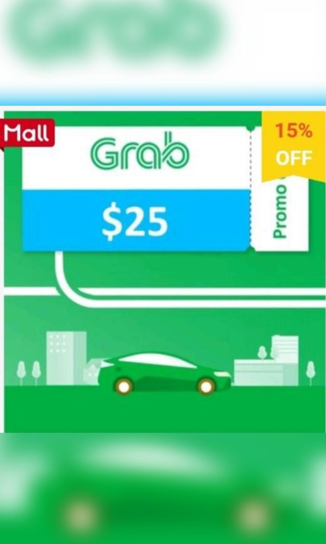 Grab Transport Voucher $25, Tickets & Vouchers, Vouchers on Carousell