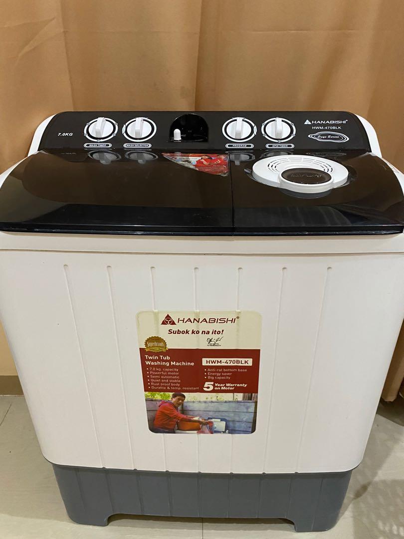 Hanabishi 7kg Twin Tub Washing Machine, TV & Home Appliances, Washing ...