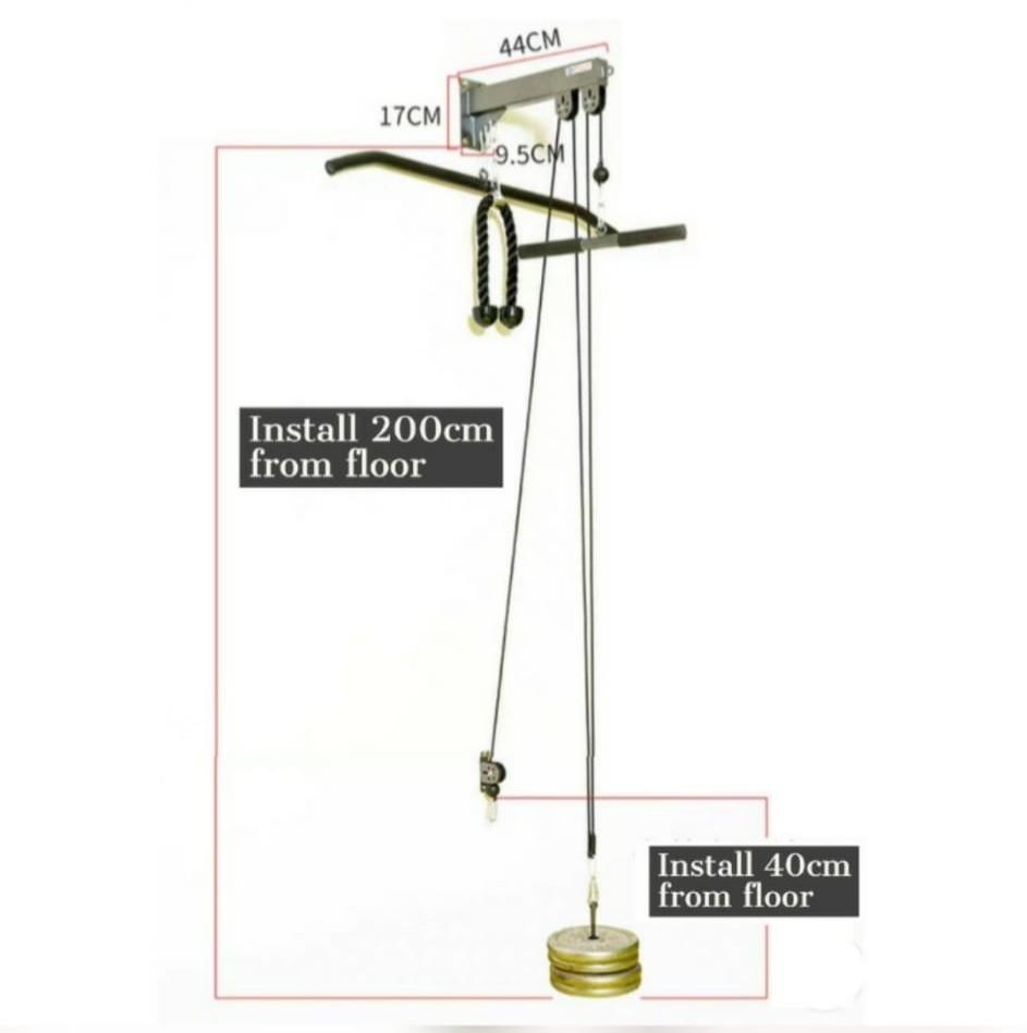 Home Gym Cable system FOC 2kg weights, Sports Equipment, Exercise ...