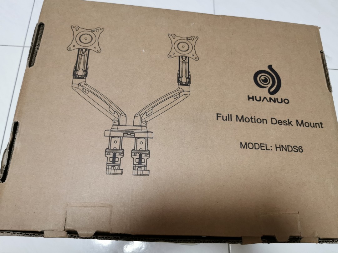 HUANUO - Dual Monitor Stand - Adjustable Spring Monitor Desk Mount ...