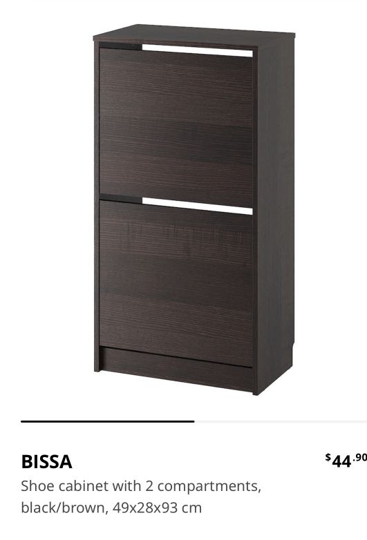 IKEA Bissa Shoe rack - assembled - brown colour, Furniture & Home ...