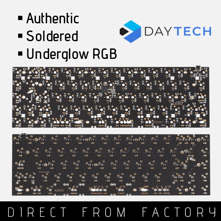 KBDfans KBD67 PCB RGB Soldered 65% layout 68 keys for TOFU65, Computers ...