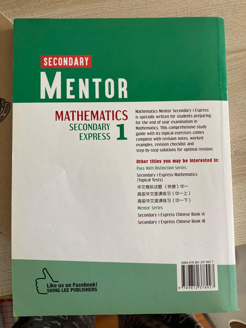 Mentor Maths Secondary 1 Express , Hobbies & Toys, Books & Magazines ...