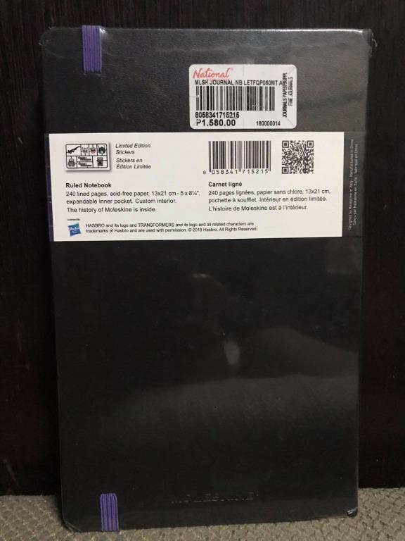 MOLESKINE: Limited Edition Transformers Ruled Notebook (Evil Decepticon ...