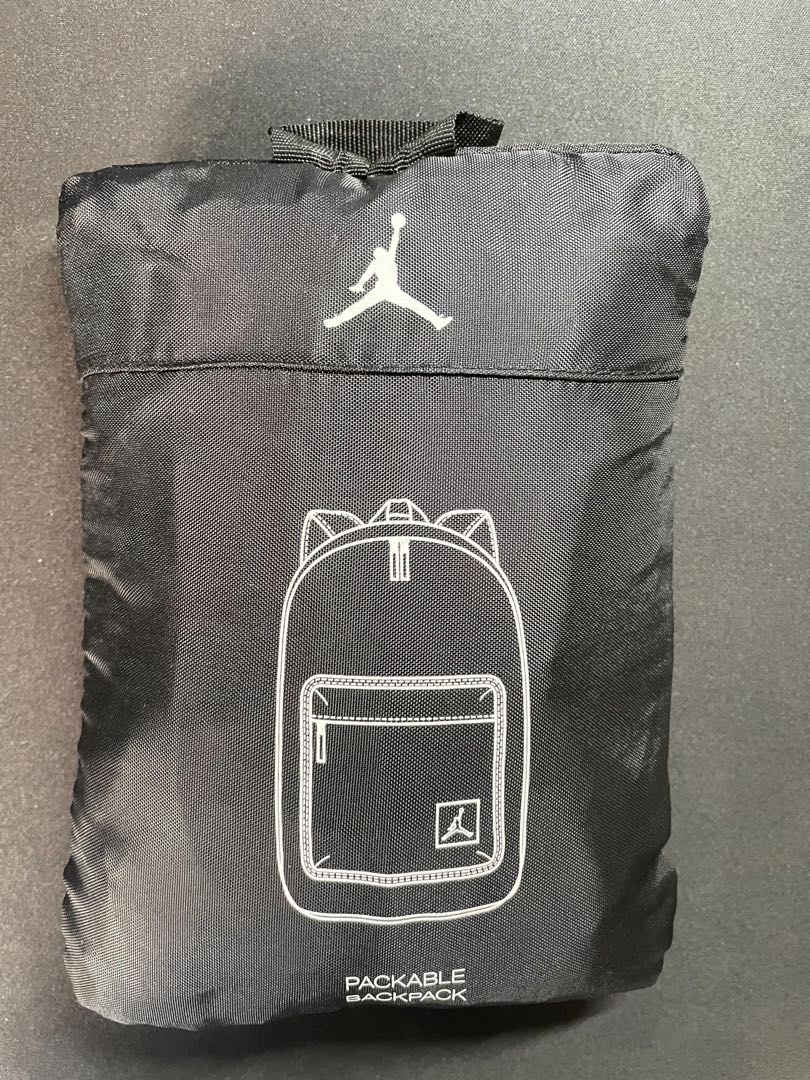 Nike Jordan packable backpack, 他的時尚, 包包與錢包, 背包在旋轉拍賣