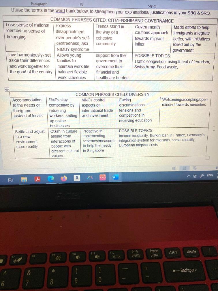 O Level Social Studies Source-Based Qns SS SBQ Notes Sec 3/4 SS SRQ ...