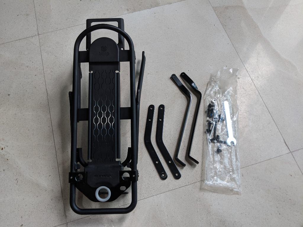 OneSecondClip Tilt Folding Bike Pannier Rack (Decathlon), Sports ...