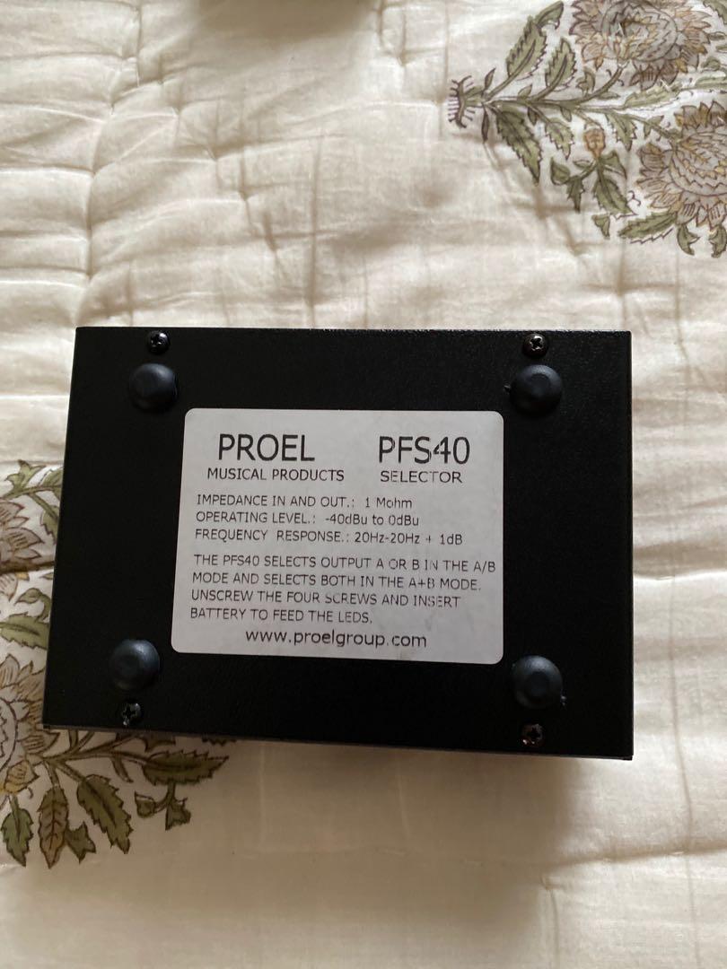Proel PFS40 A-B switch for guitar, Hobbies & Toys, Music & Media ...