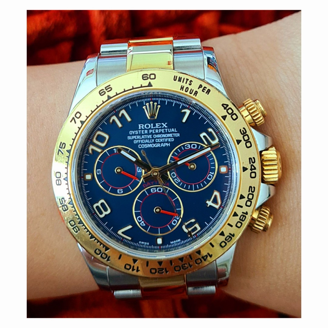 Rolex Daytona Blue Arab Racing Dial, Luxury, Watches on Carousell