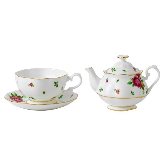 Royal Albert / New Country Roses / White Tea For One / 3 Piece Set ...