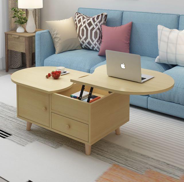 Simple Retractable Coffee Table, Furniture & Home Living, Furniture ...