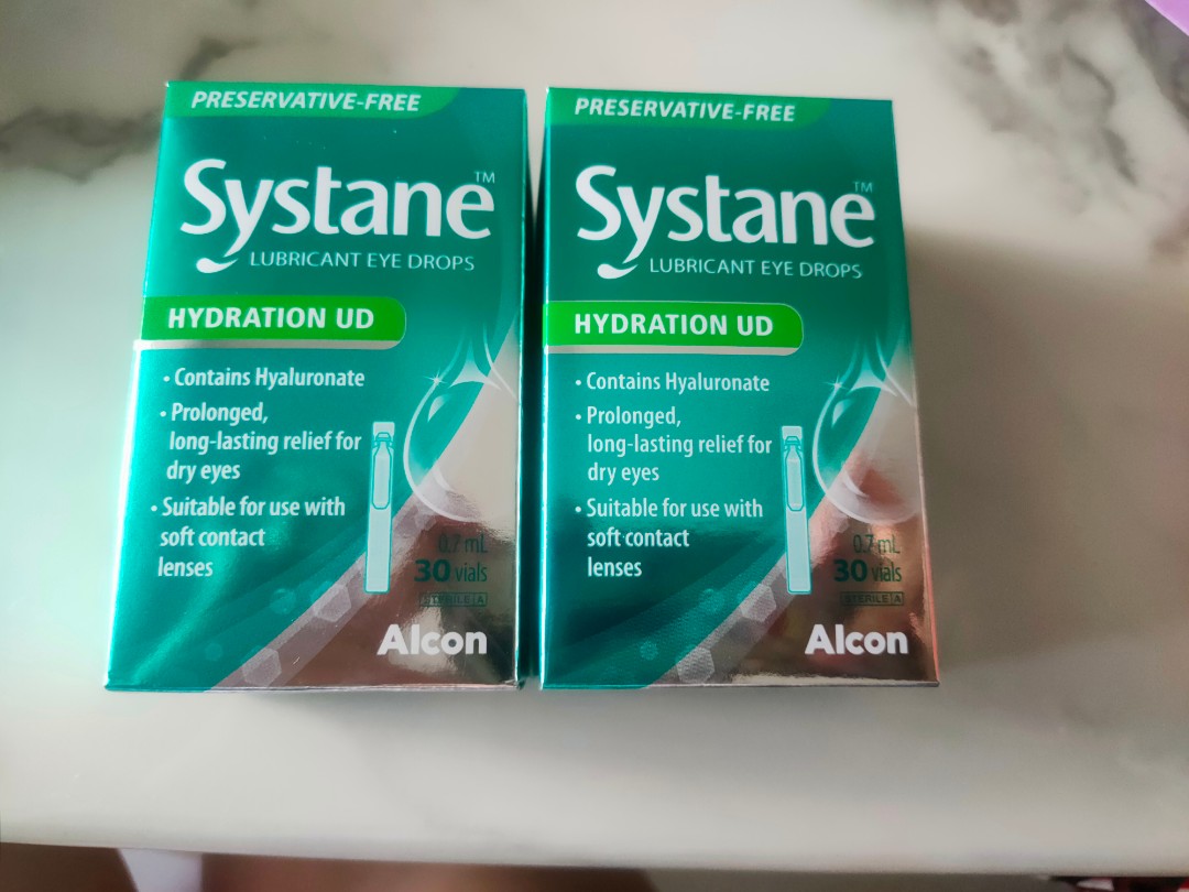 Systane lubricant eye drops. Single use. New in box, one box opened by ...