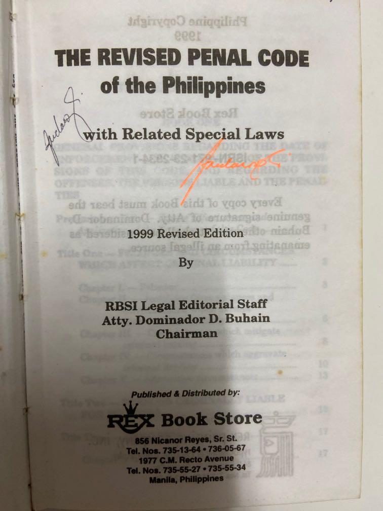 The revised penal code of the philippines with related special laws ...