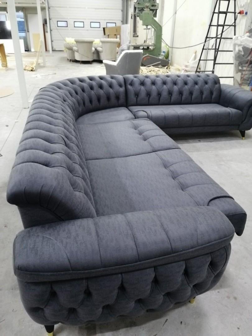 Tufted bulky sectional sofa, Furniture & Home Living, Furniture, Sofas ...