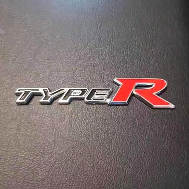 TYPE R logo Abs Chrome Plating Emblem Logo Sticker for Honda Emblem ...