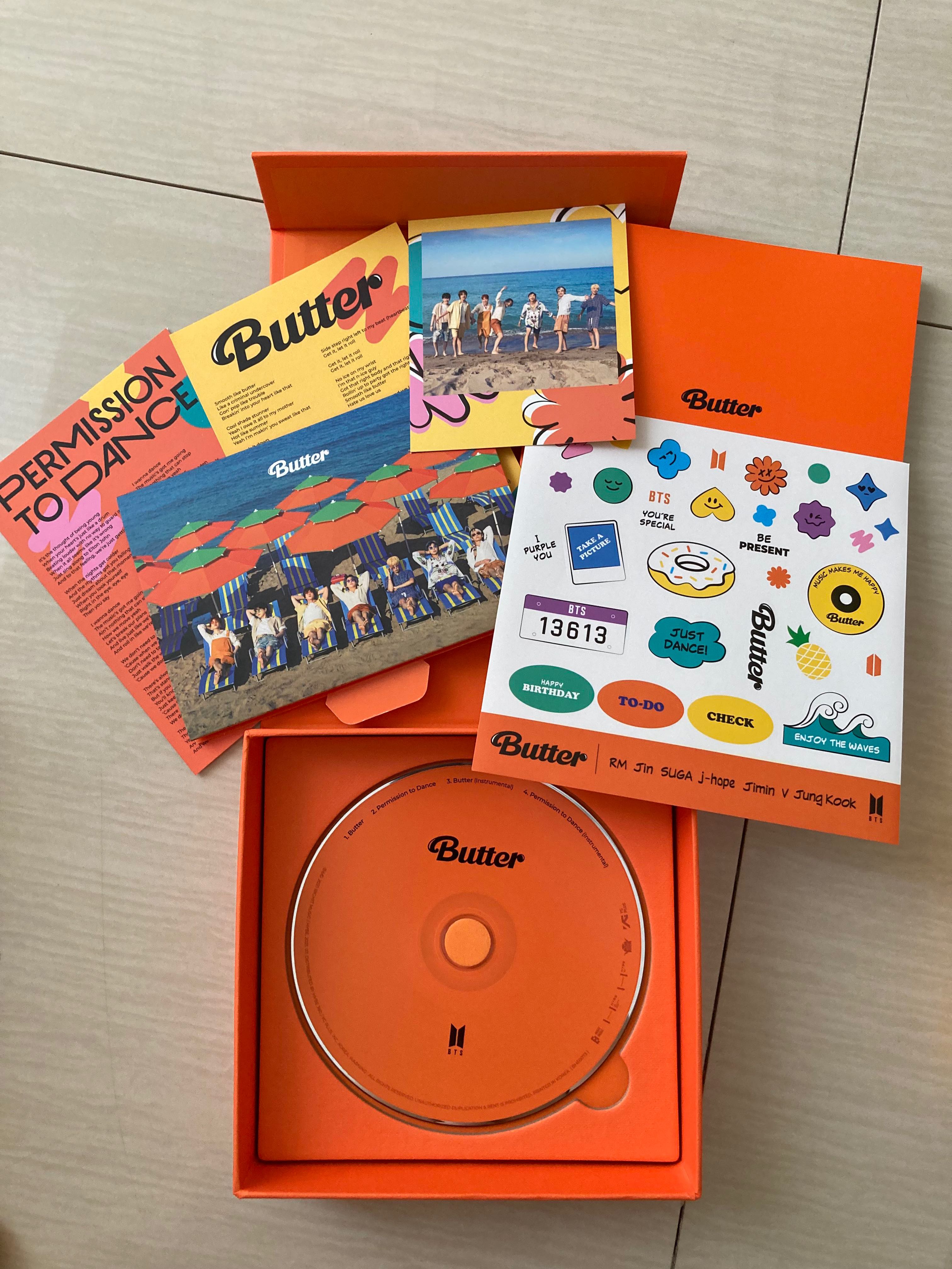Unsealed BTS Official Butter Album Cream and Peaches , Hobbies & Toys, Memorabilia ...