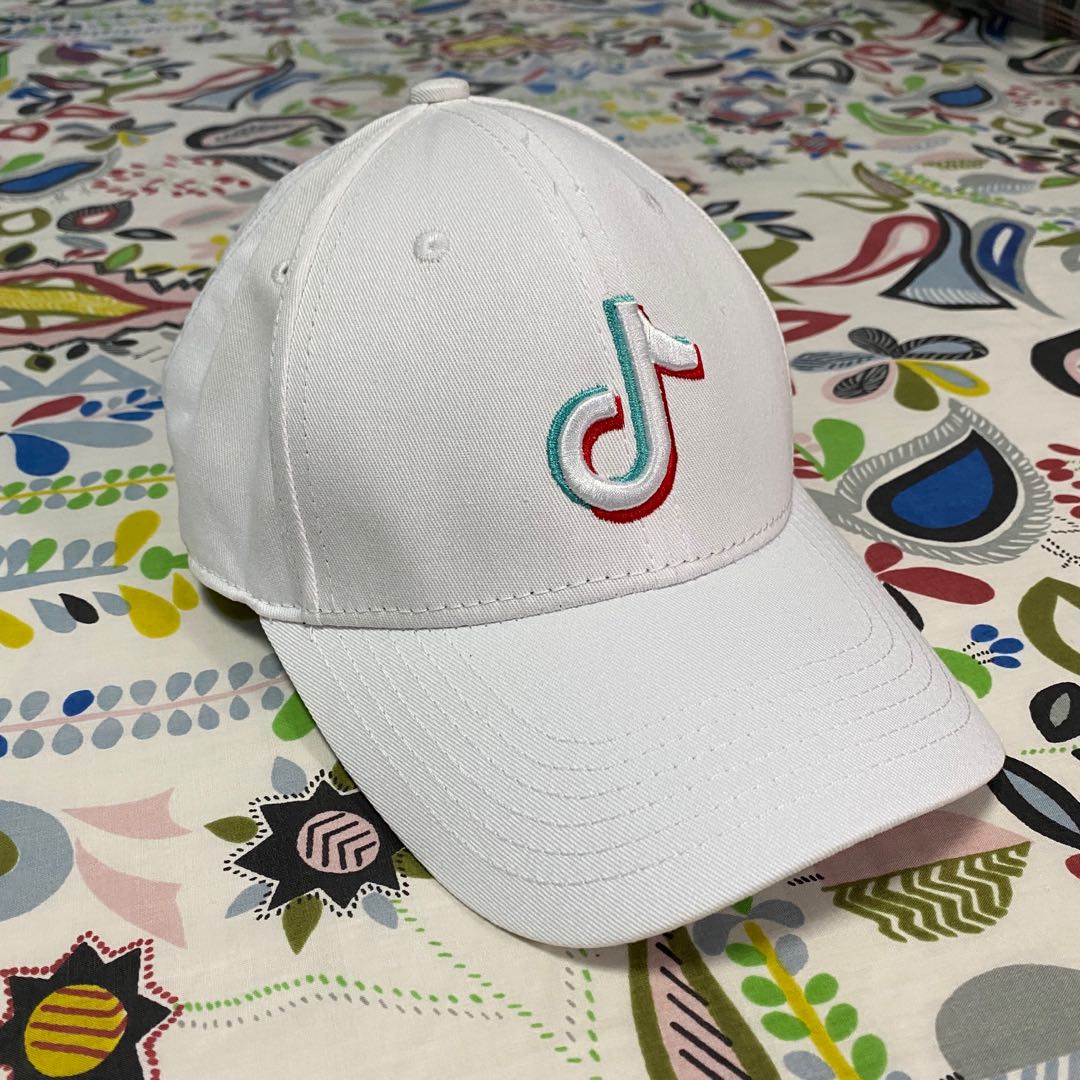 White Baseball Cap with TikTok Logo, Men's Fashion, Watches ...