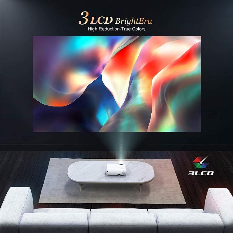 YABER V2 WiFi Mini 7500L Projector [Projector Screen Included] Supports ...