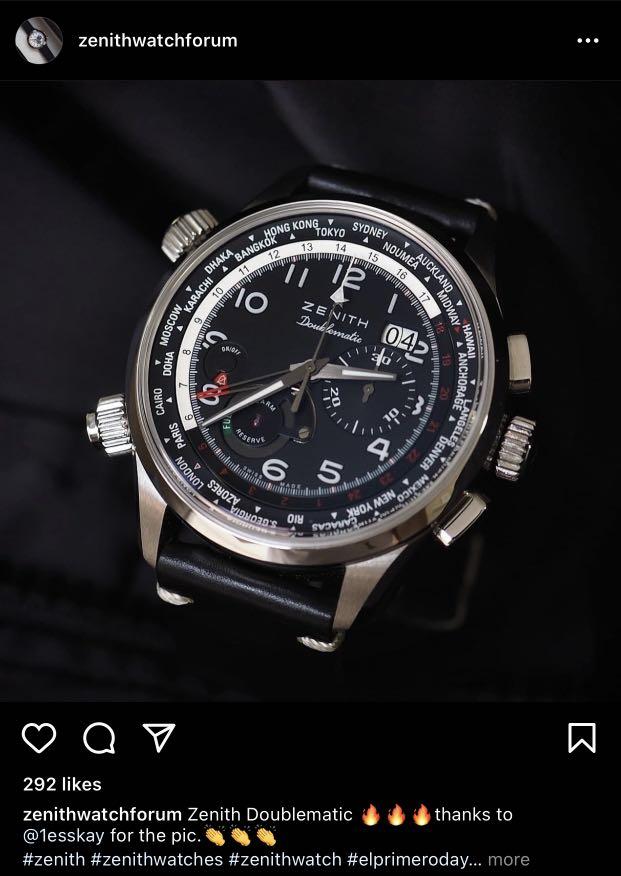 Zenith Doublematic - rare piece of marvel, Luxury, Watches on Carousell