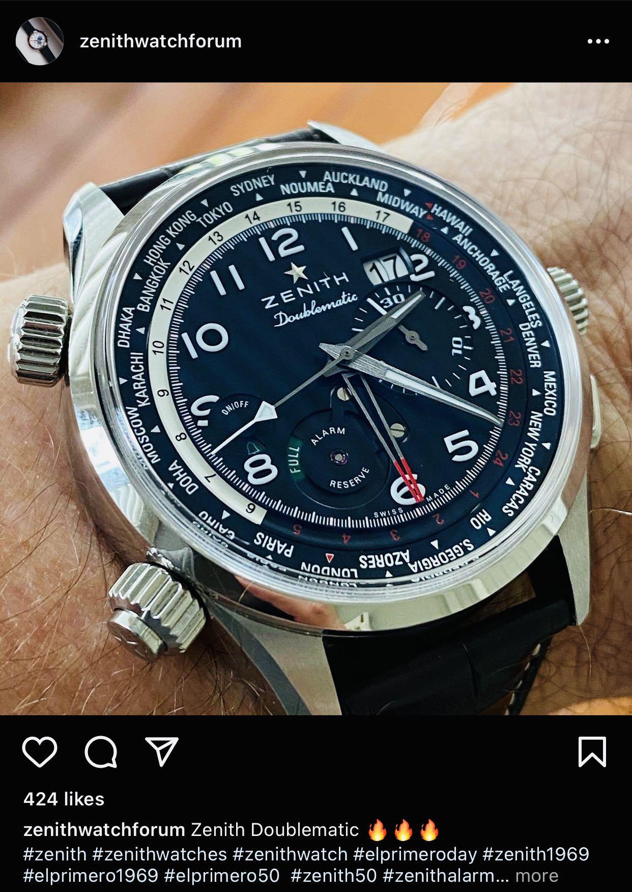 Zenith Doublematic - rare piece of marvel, Luxury, Watches on Carousell