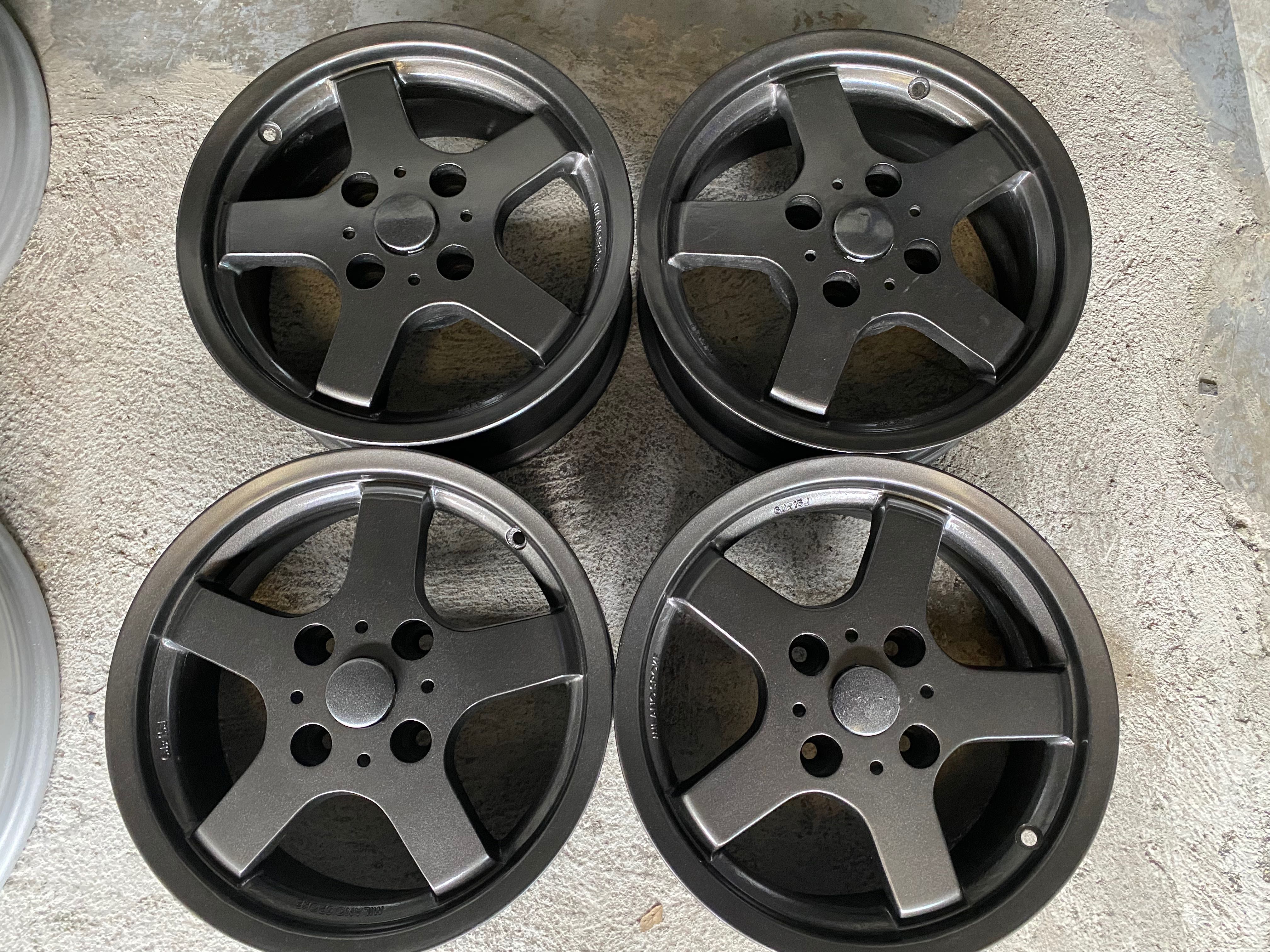 15” Star Mags 4Holes pcd 114 newly painted Dark Gunmetal, Car Parts ...