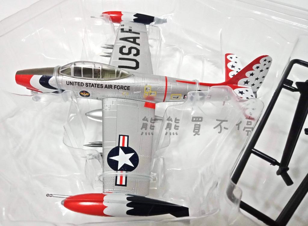 [在台現貨#36801] 美國空軍 雷鳥飛行表演隊 F-84G 雷電 噴氣戰鬥轟炸機 1/72 飛機模型, 書籍、休閒與玩具, 收藏、紀念品 ...