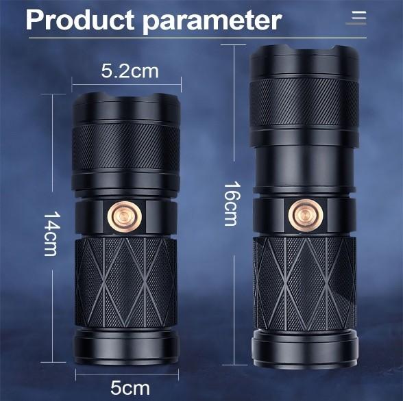 [CNY Promo] 8000 Lumen XHP-100 LED Flashlight Ultra Bright Zoom ...