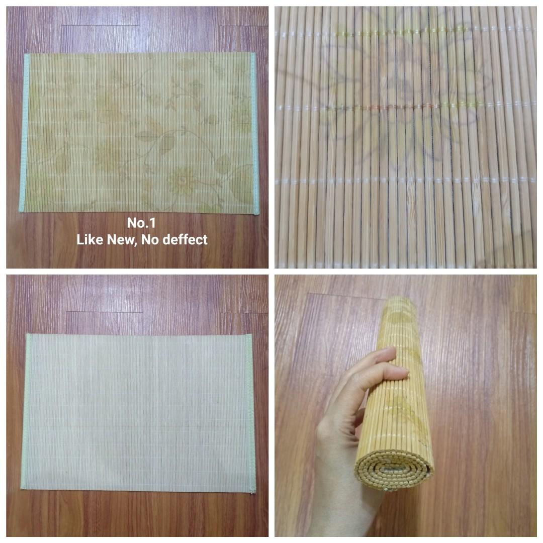 Alas tatakan piring bambu alami ala jepang Bamboo Table Place Mat Tikar ...