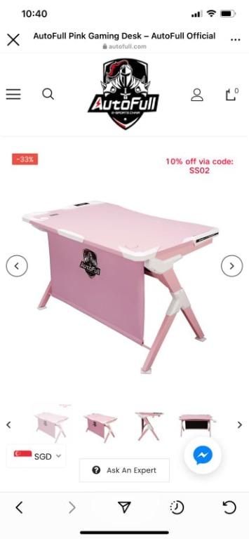 Autofull Pink Gaming Table, Computers & Tech, Desktops on Carousell