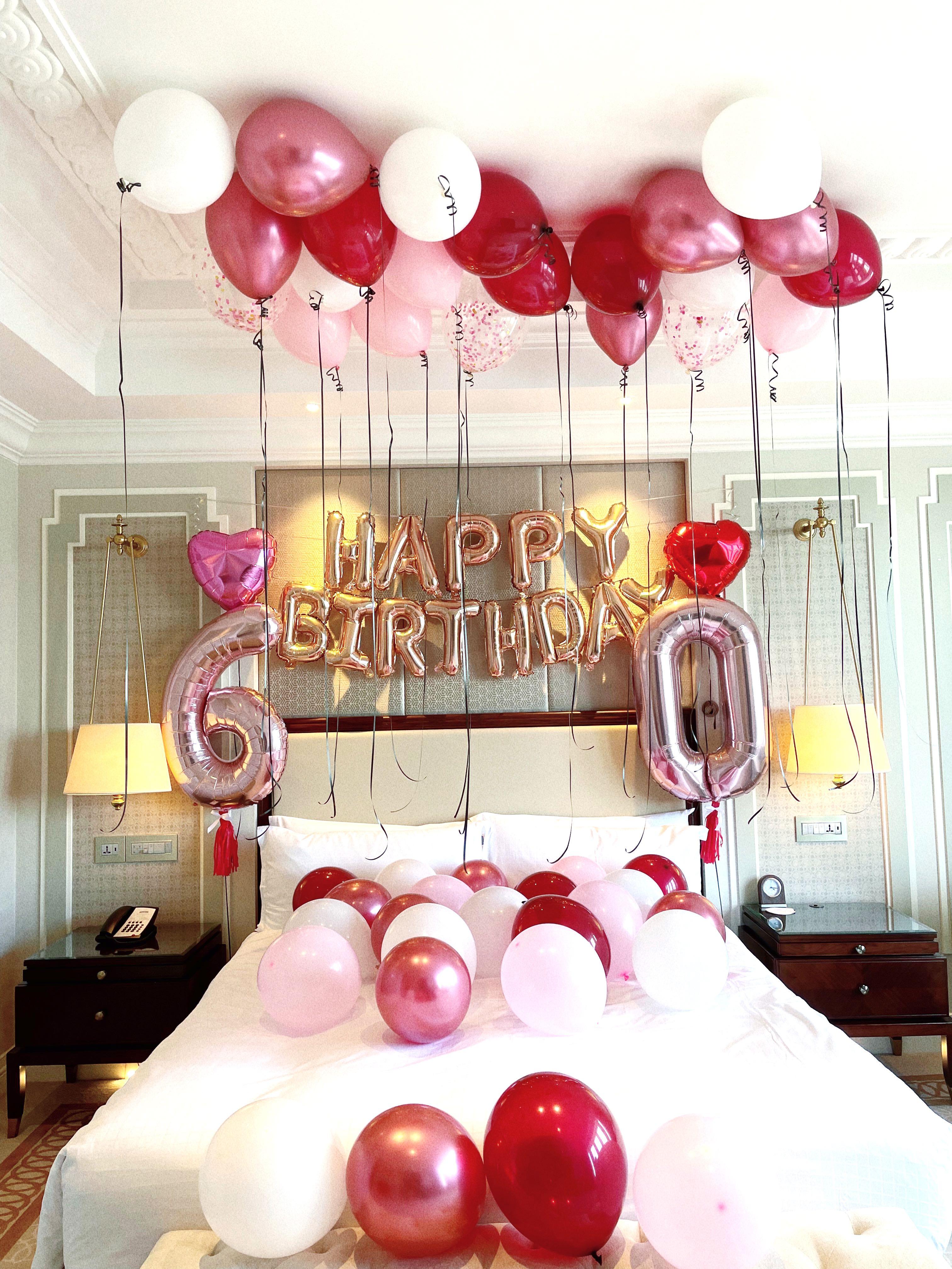 birthday helium balloons set up , proposal helium balloon set up ...