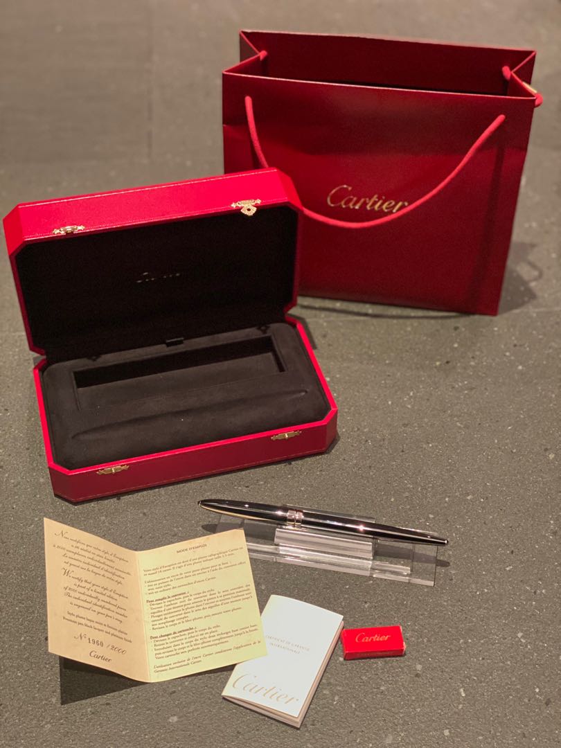 Cartier calligraphy limited edition fountain pen #1960/2000, 興趣及遊戲, 手作 ...