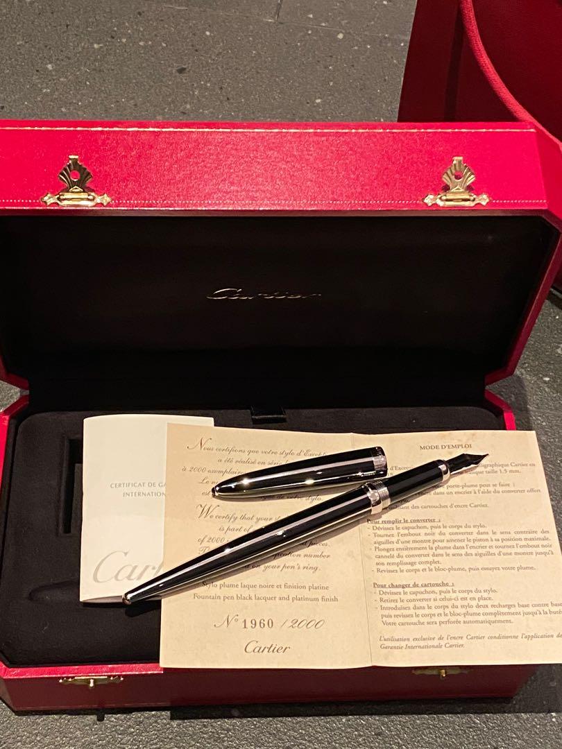 Cartier calligraphy limited edition fountain pen #1960/2000, 興趣及遊戲, 手作 ...