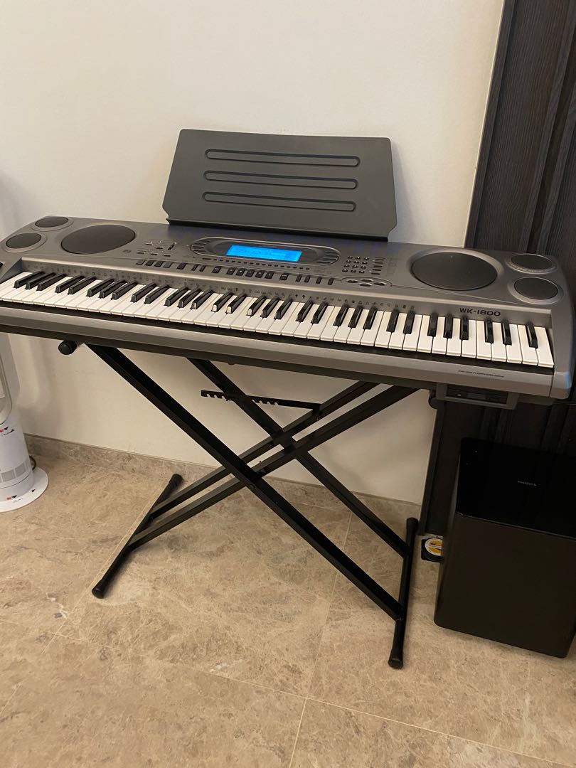 Casio Keyboard with book and bottom stand, Hobbies & Toys, Music ...
