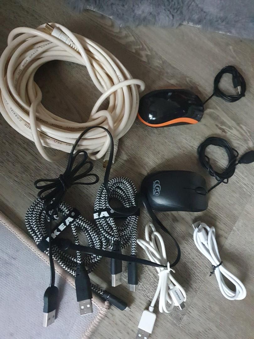 Coaxial, usb cable, mouse, Video Gaming, Gaming Accessories, Cables ...