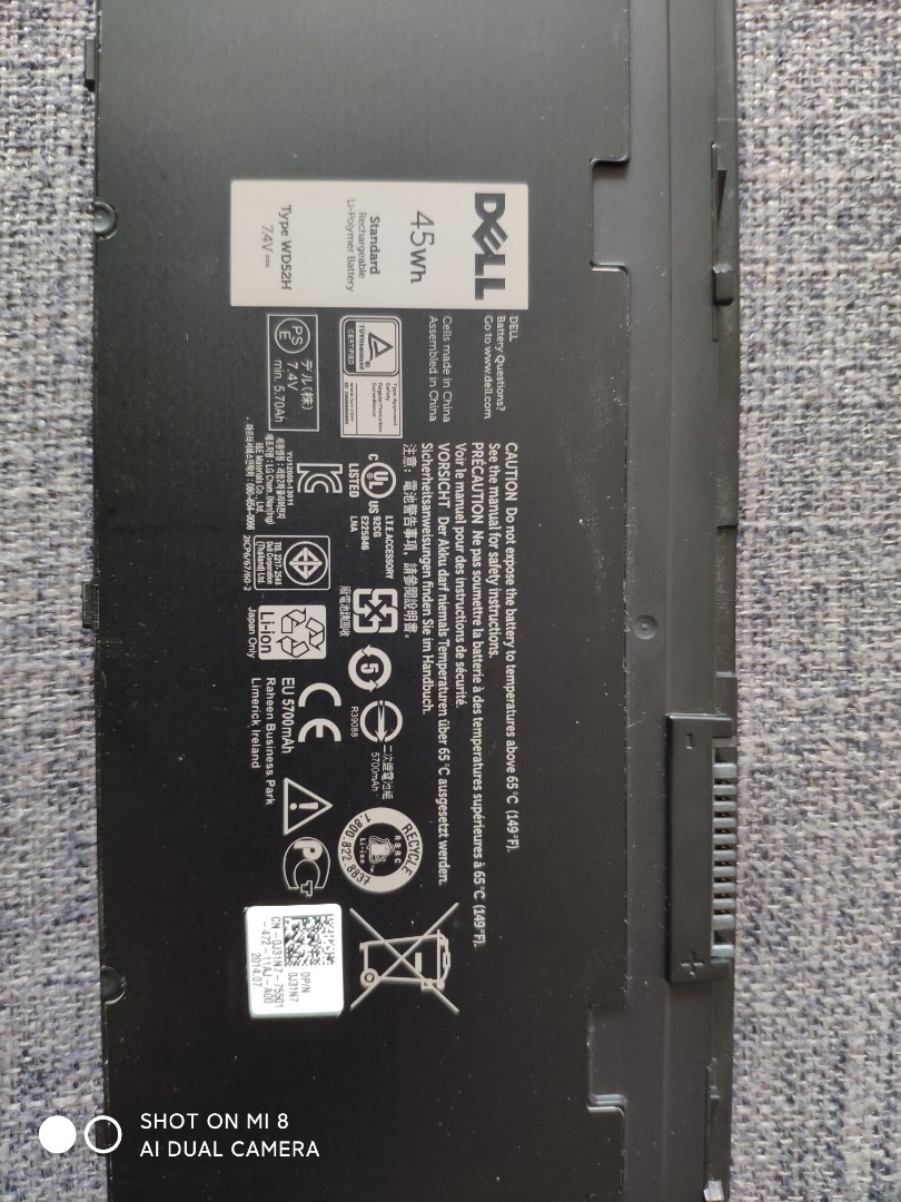 Dell latitude E7240 battery, Computers & Tech, Laptops & Notebooks on ...