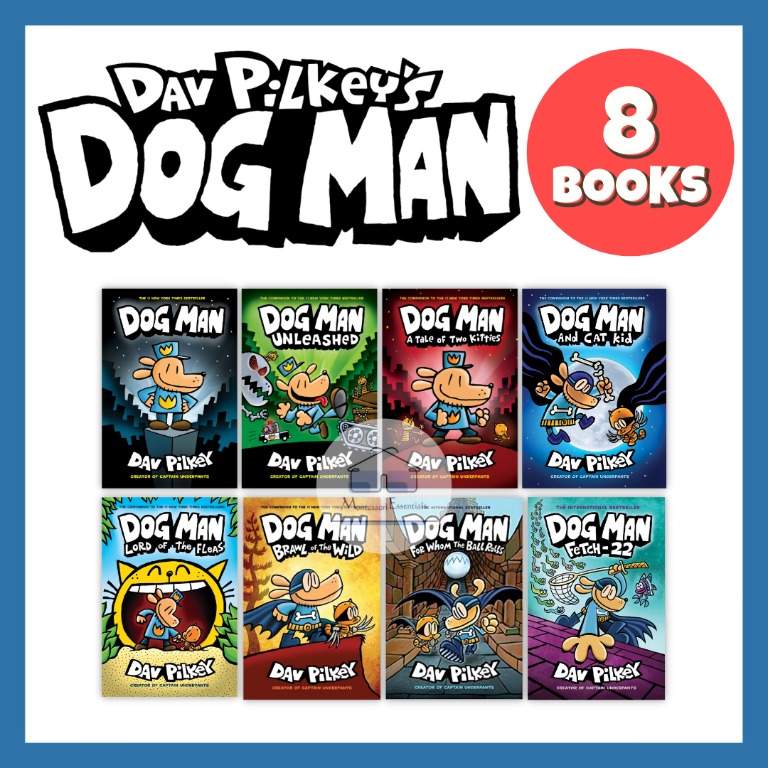 Dog Man 8 Books Comic Set, Hobbies & Toys, Books & Magazines, Children ...