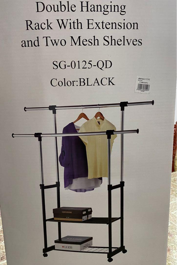 DOUBLE HANGING RACK with extension, Furniture & Home Living, Home ...
