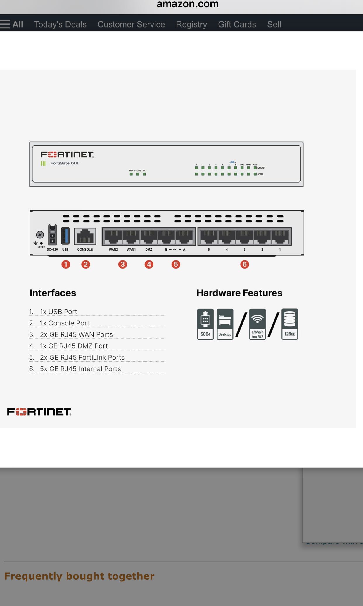 FORTINET FortiGate-60F Hardware Plus 1 Year 24x7 FortiCare and ...