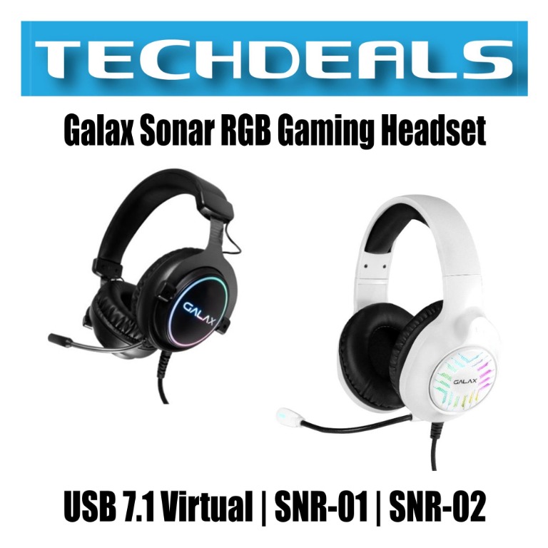 Galax Sonar RGB Gaming Headset USB 7.1 Virtual | SNR-01 | SNR-02, Audio ...