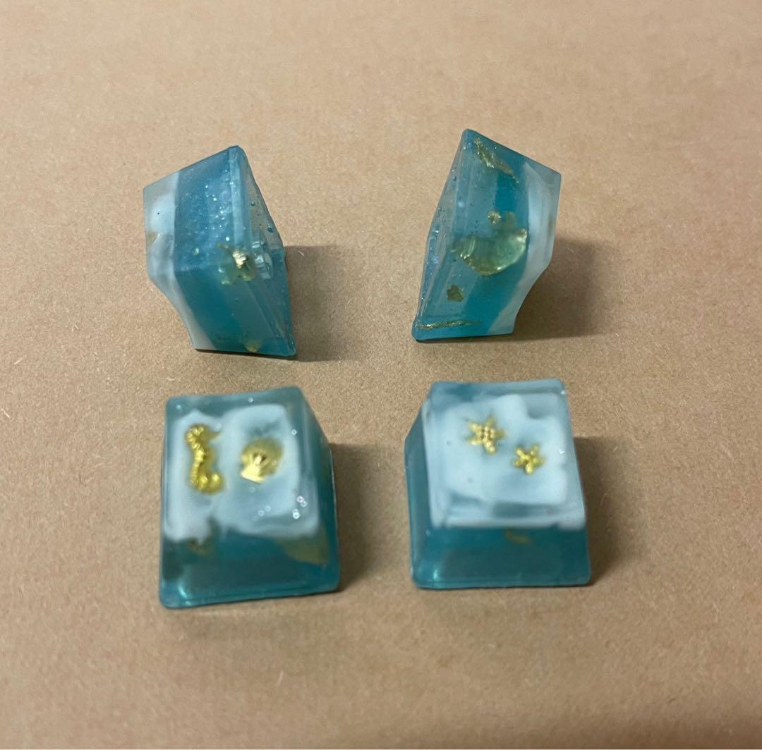 Handmade Resin Keycaps (beach/ocean), Computers & Tech, Parts ...